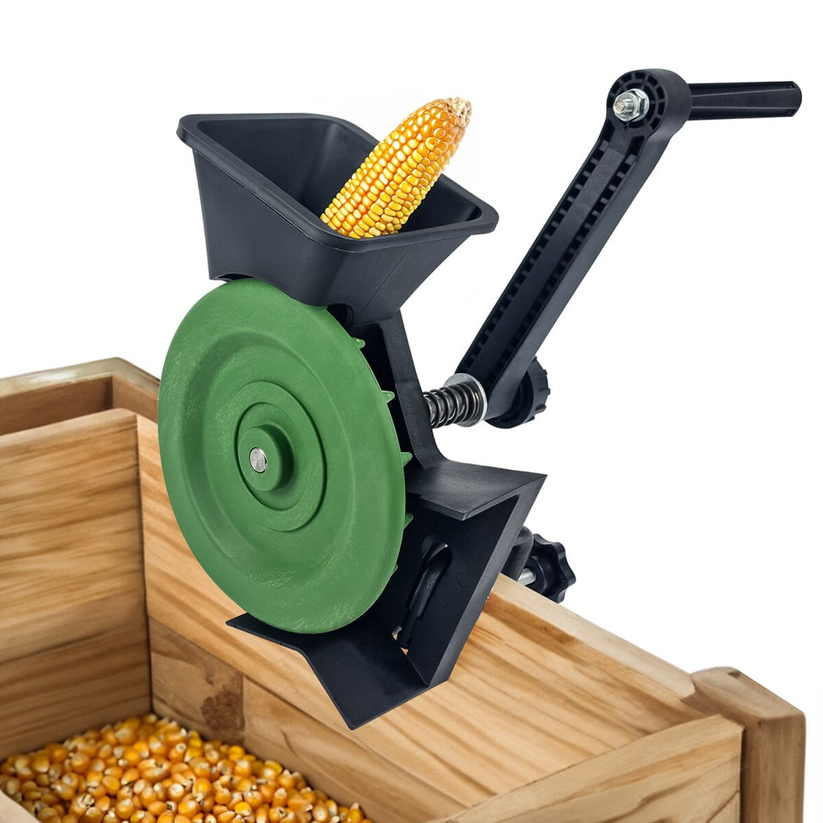 Лущилка для кукурузы HobbyFarm, зернодробилка ручная, крепление на край стола