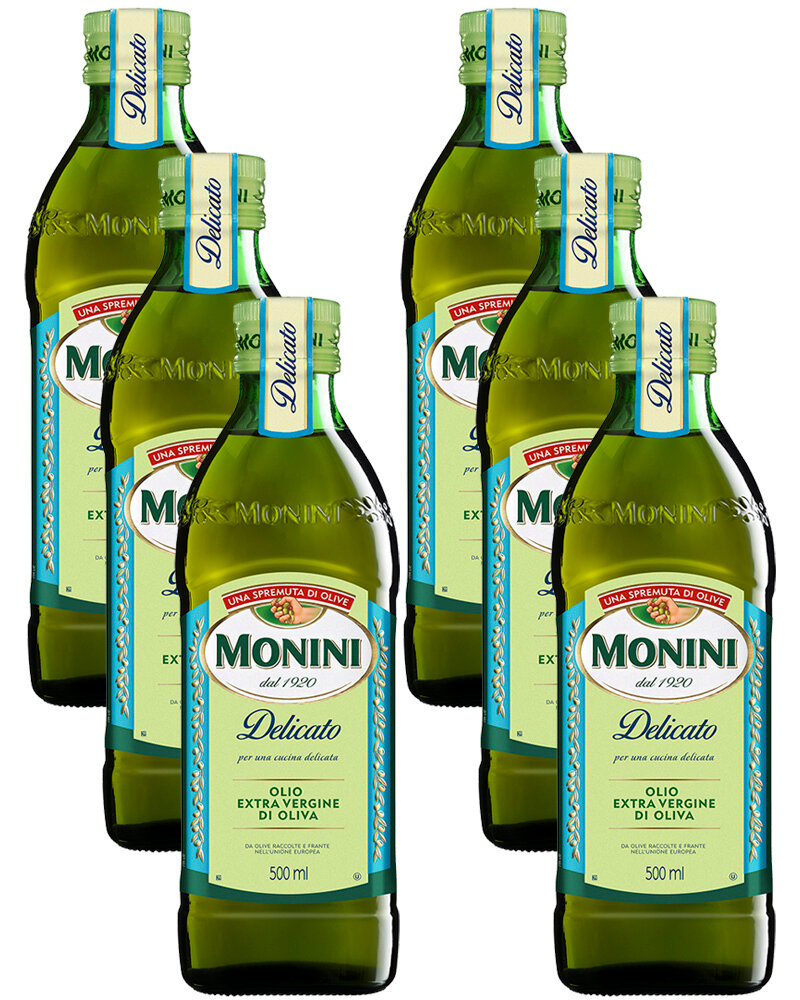 Масло оливковое Monini Экстра Вирджин Деликато 0,5 л. - 6 шт