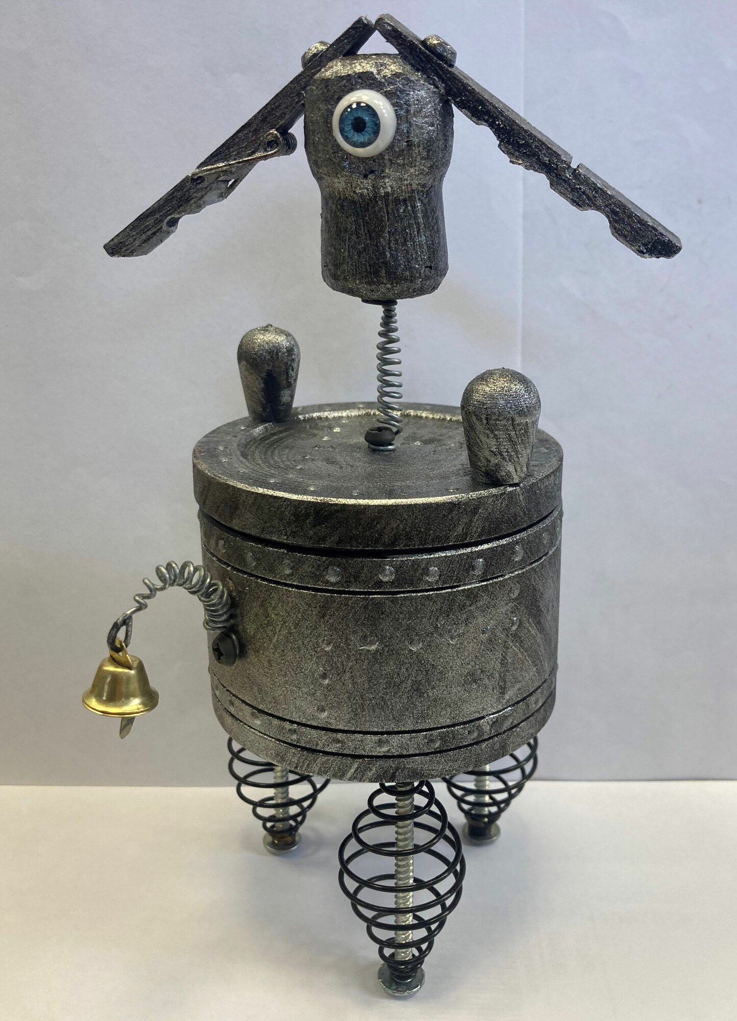 АРТ-Салон на Октябрьской статуэтка авторская шкатулка стимпанк "Пепелатц" 22х12х12 см; авторская ручная работа;