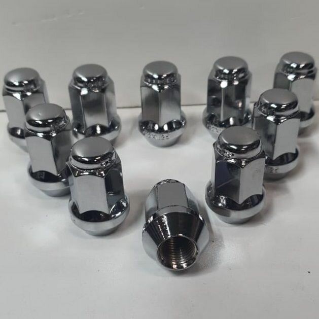 Гайка колёсная 12x1,25x33, конус, под 17 ключ, 10 штук