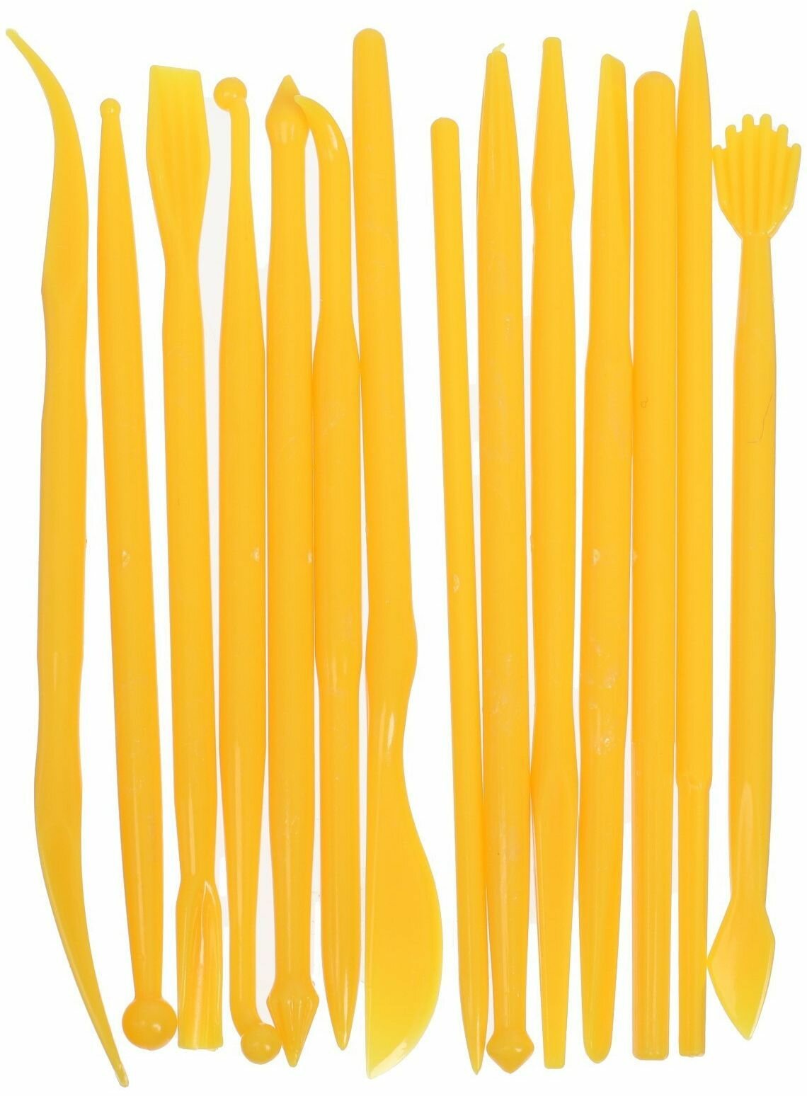 Набор стеков для лепки из полимерной глины, пластилина, пластики, инструменты для творчества, создания узоров, 14 штук, микс