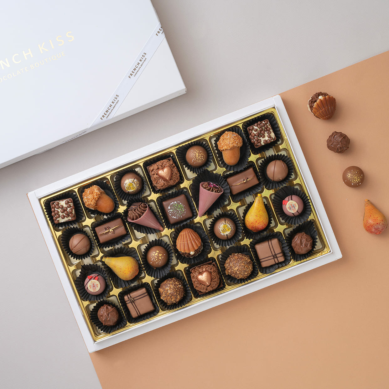 Подарочный шоколадный набор конфет Frenchkiss "Барбадос"28 конфет ручной работы