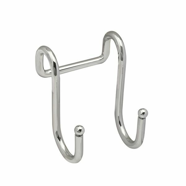 Крючок двойной на рейлинг 16мм. (комплект 4 штуки)