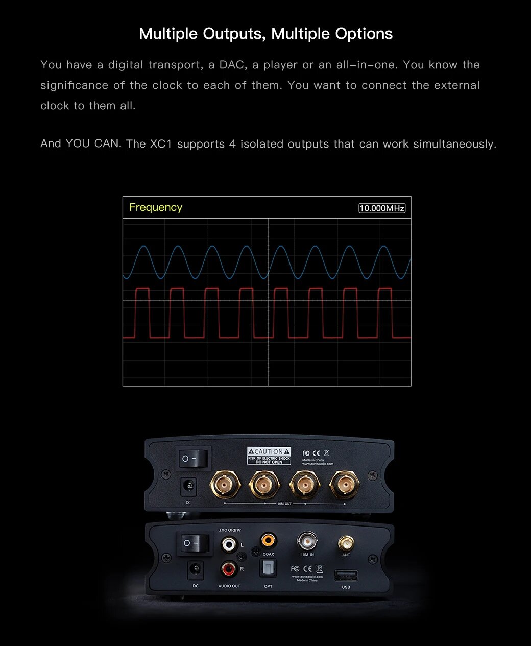 AUNE XC1 универсальные аудио часы черный