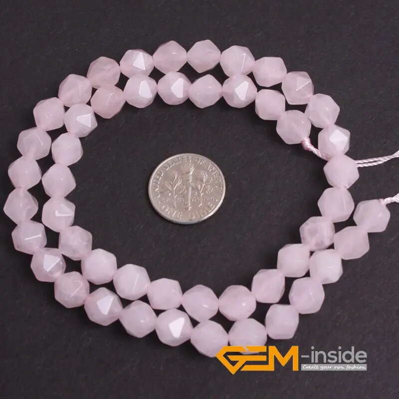 Бусины из розового кварца 8мм, 15 дюймов GEM-inside