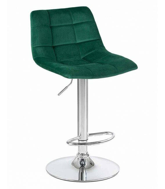 Стул барный DOBRIN TAILOR LM-5017, зеленый велюр