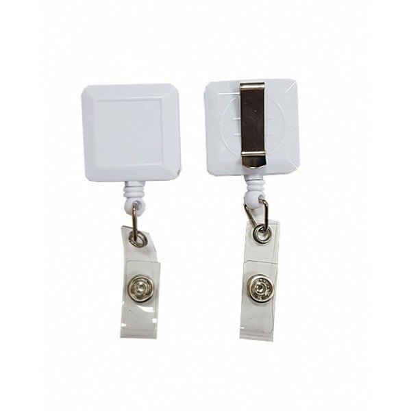 Квадратный ретрактор 5 шт. для бейджей белый
