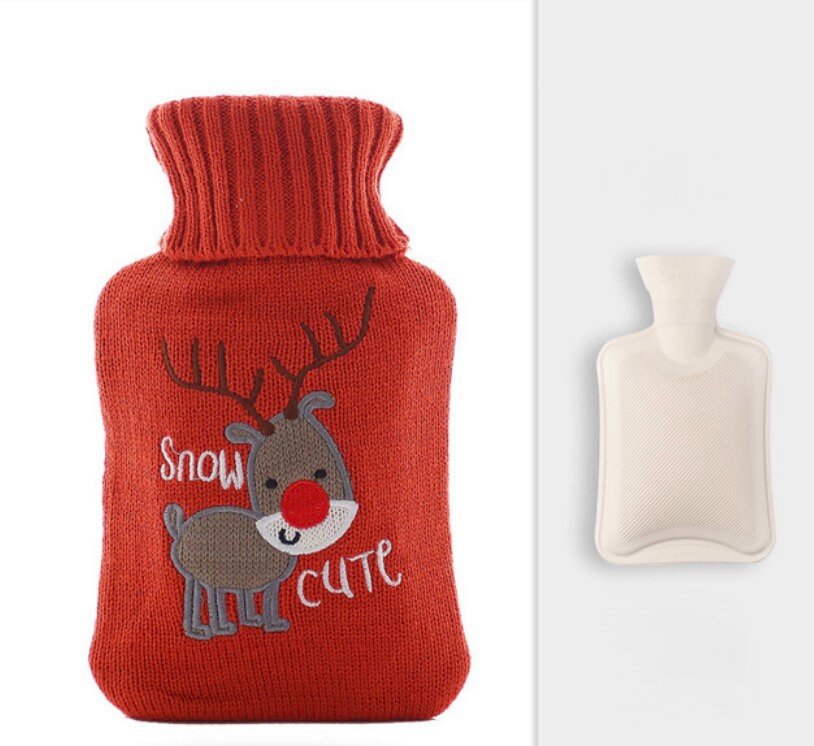 Новогодняя подарочная грелка MyPads М153-521 теплый и памятный подарок любимой маме, бабушке, сестре, учительнице, коллеге, подруге, тете, свекрови, тещи врачу женщине на Новый год и Рождество, так и для украшения интерьера. (счастливый олень)