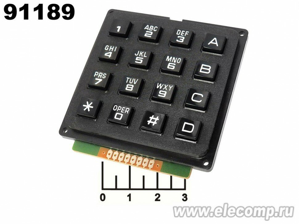 Клавиатура 16 кнопок AK-1604-A-BBW