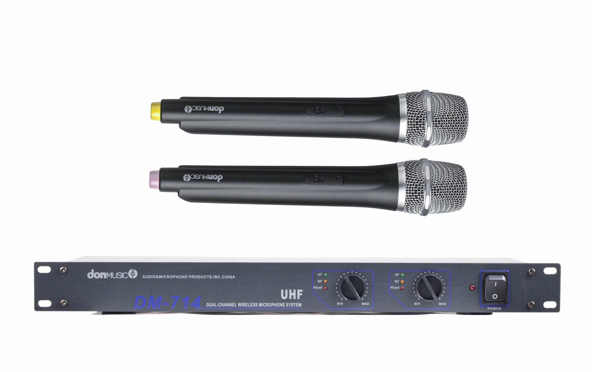 Don Music DM-714HH 2-х канальная радиосистема с двумя ручными микрофонами. UHF 730~790 MHz.