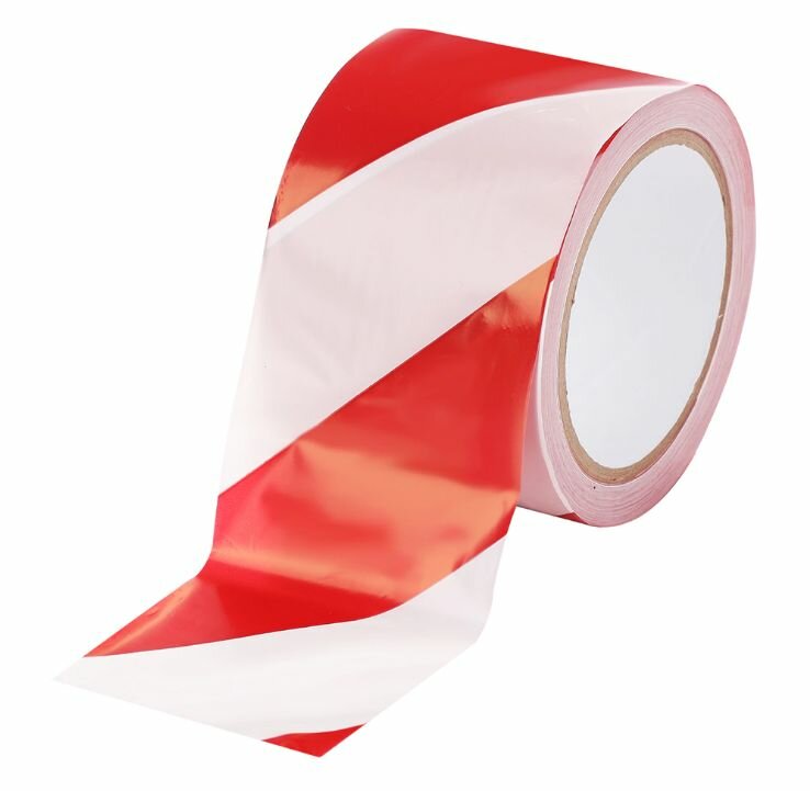 Сигнальная лента Фрегат 75 мм х 100 м красно-белая