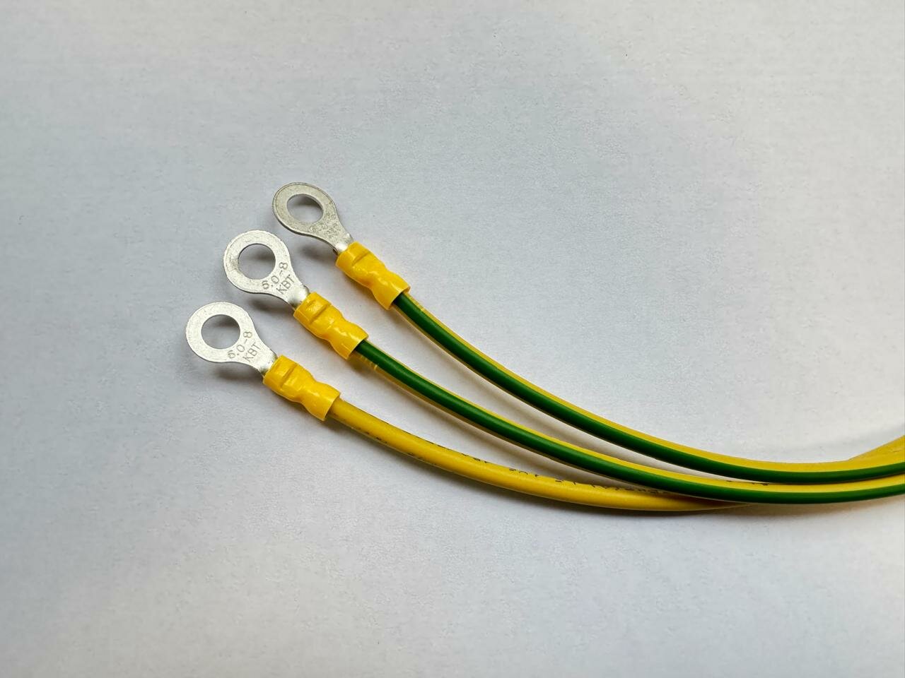 Проводник заземляющий ТЭТ, 6 мм², 200 мм, НКИ-6/8, желто-зеленый (упаковка 5шт)