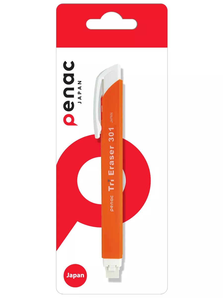 Ластик "Tri Eraser" Penac, выдвижной механизм, пластиковый корпус, долговечный