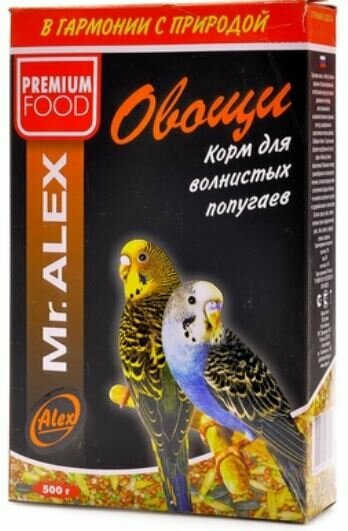 Mr.Alex Корм для попугаев "Овощи", 500г 0.5 кг