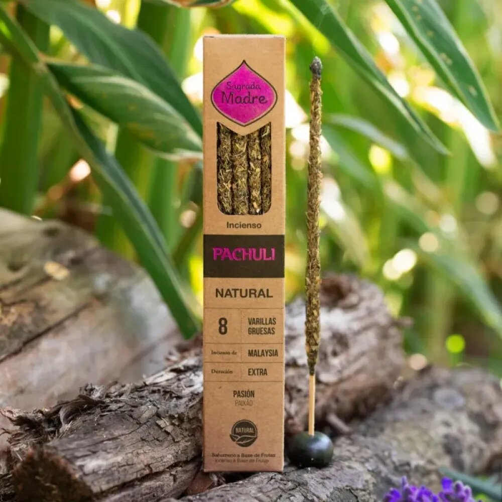 Natural Incense Stick PATCHOULI, Sagrada Madre (Благовония серии Нэчрл пачули, Саграда Мадре), уп. 8 палочек