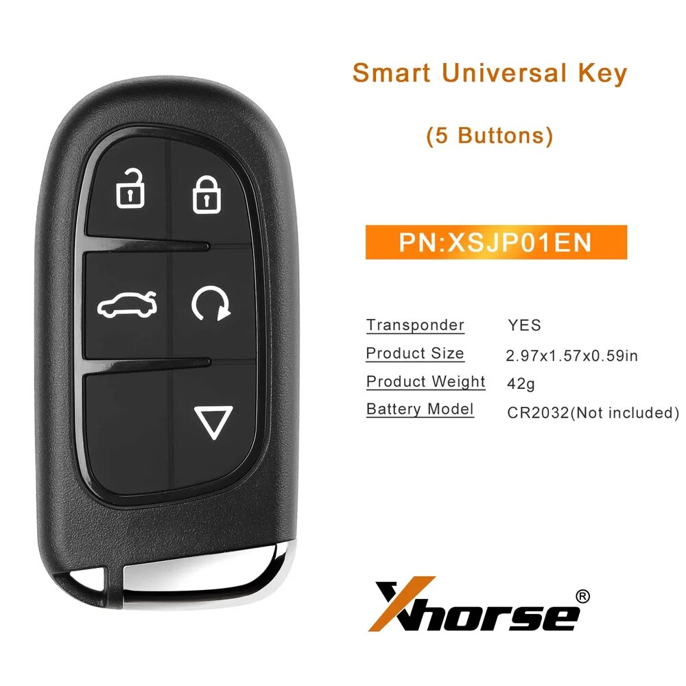 1 шт. Xhorse XM38 XSJP01EN для Jeep Type 2 Style серии XM38 универсальный смарт-ключ 5 кнопок