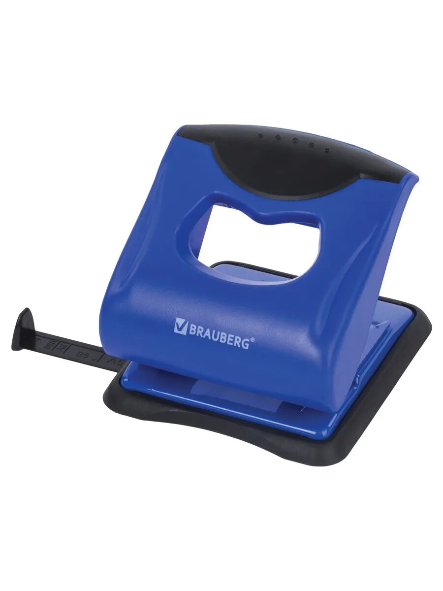 Дырокол, до 30 листов, сине-черный