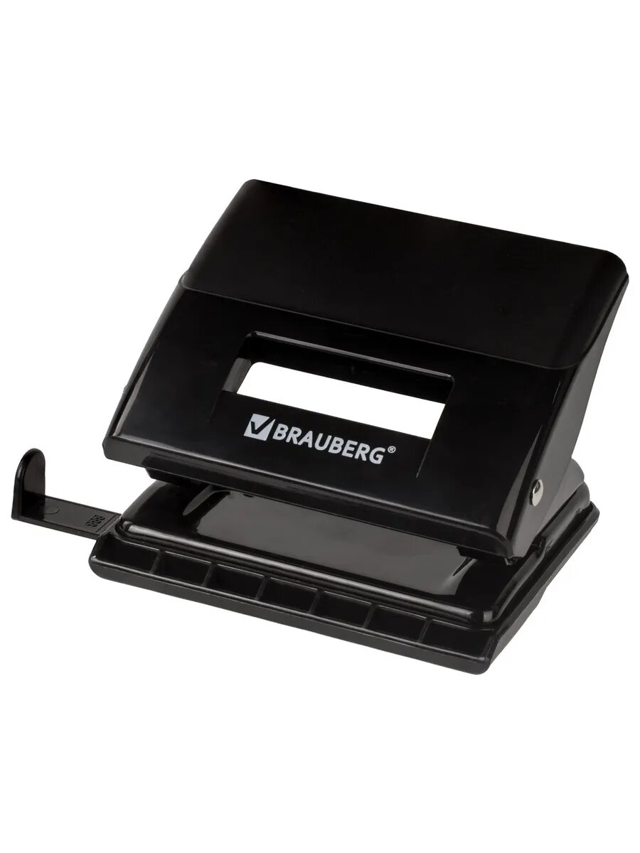 2шт Дырокол BRAUBERG "Black Jack", до 20 листов, черный, 22