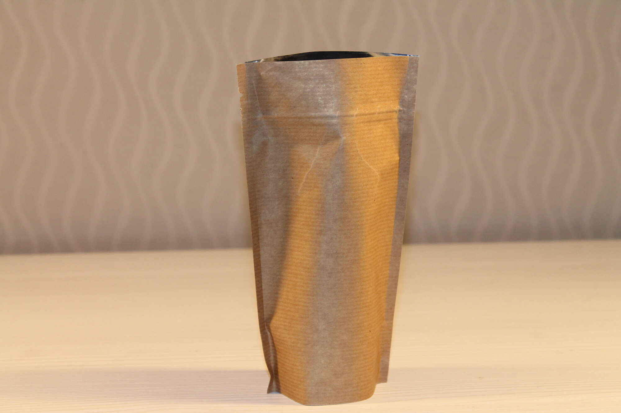 Пакет дой-пак бумажный крафт, размер 135х225, с замком зип-лок, 50шт.