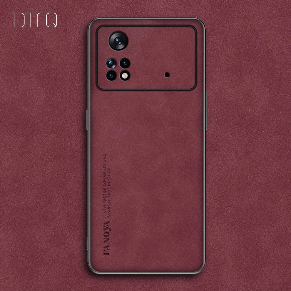 Чехол для POCO M4 Pro Роскошный кожаный чехол с узором для POCO M4 Pro 5G M4 Pro 4G Противоударный винтажный кожаный чехол для POCO X4 Pro 5G Red, For POCO M4 Pro 4G