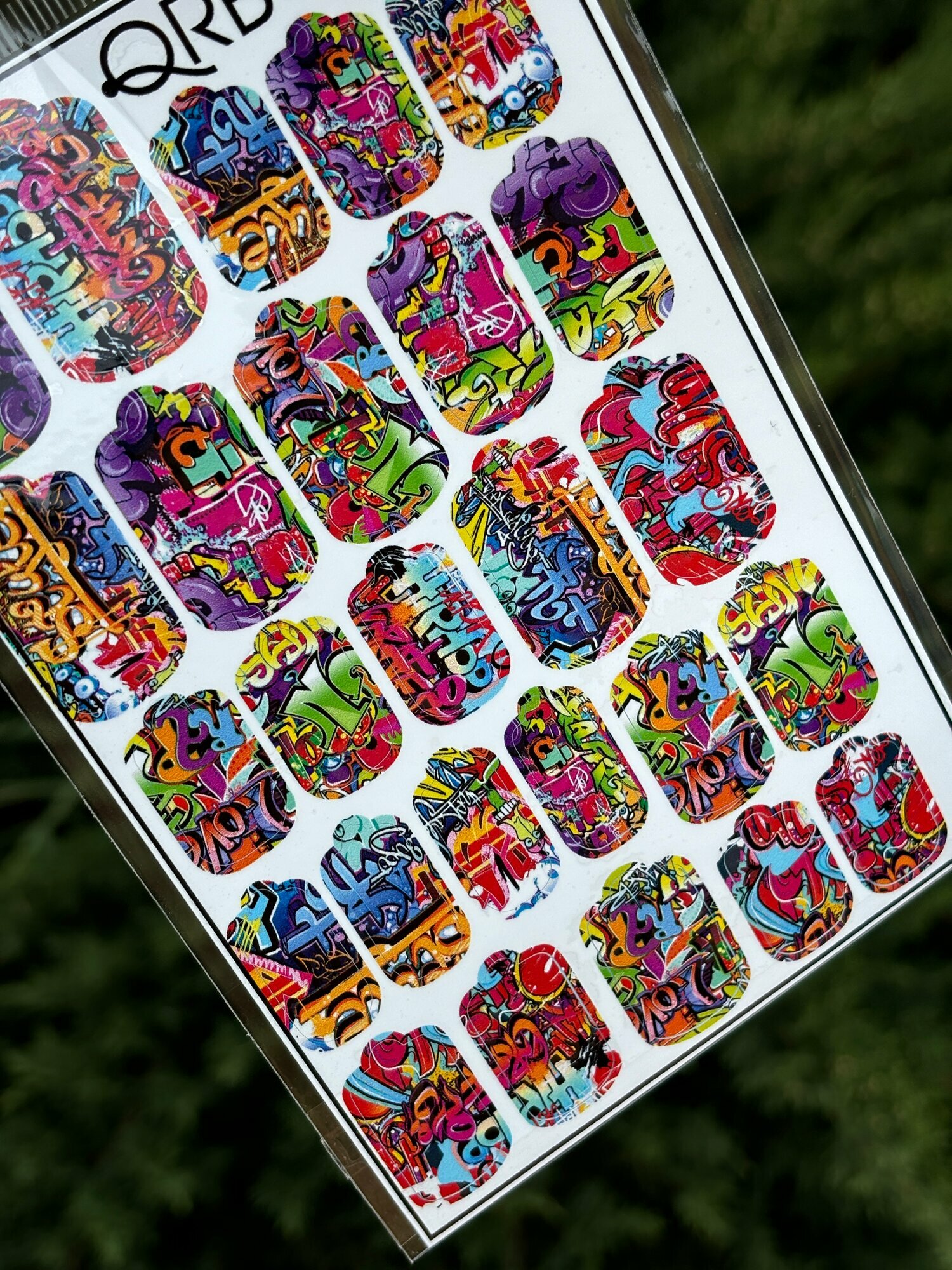 QRB\ Пленки для маникюра наклейки для ногтей номер М12 мультяшки надписи