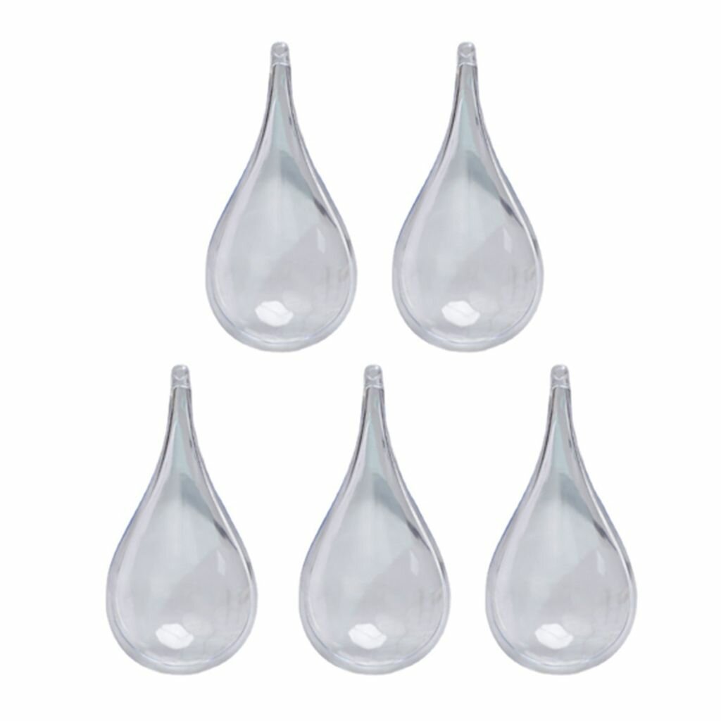 5 пластиковых коробок в форме капель воды, креативные прозрачные подвесные украшения