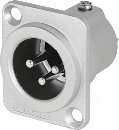 Гнездо AMPHENOL AC3MMDZ Гнездо XLR "папа" PIN: 3 прямой цанговые контакты пайка 133В 1шт
