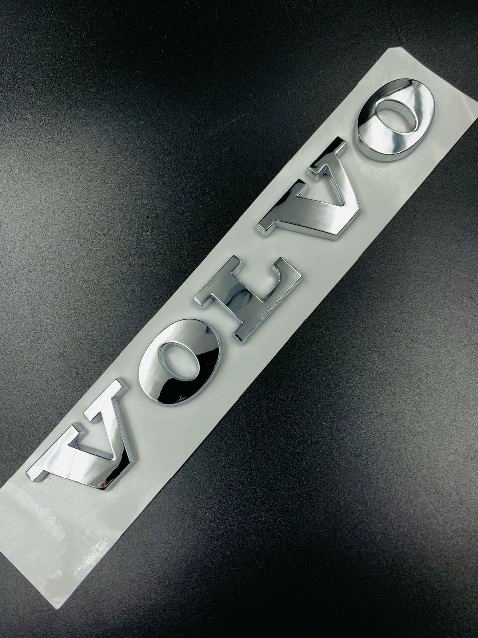 Эмблема Вольво (хром). Шильдик на крышку багажника Volvo (длина 175мм)