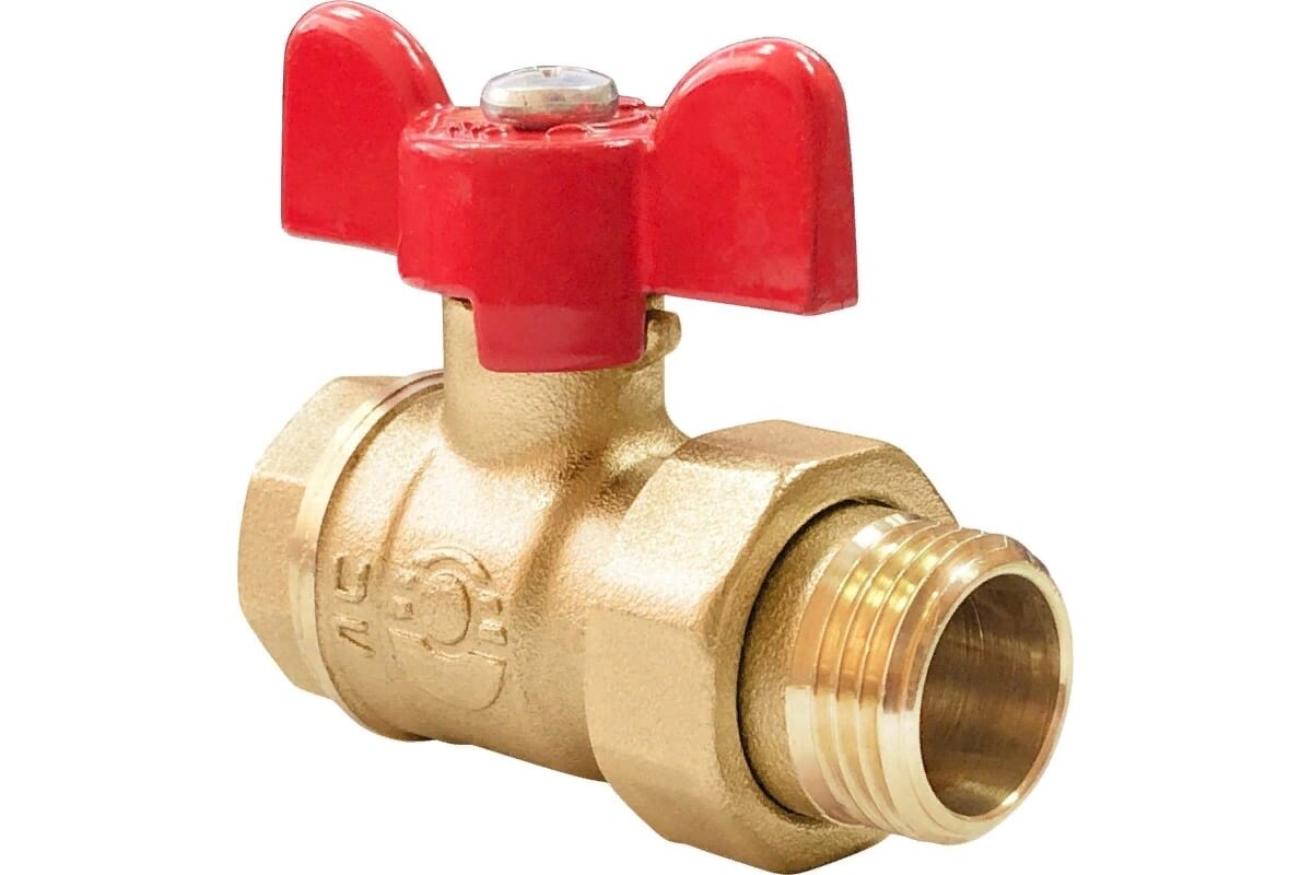 Сантех VALFEX кран шаровой латунный OPTIMA для воды 1/2 ВР/НР бабочка, амер-ка VF.227. L0B1.012