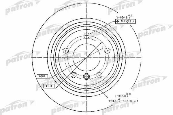 Диск тормозной задн BMW: 5 95-03, 5 Touring 97-04