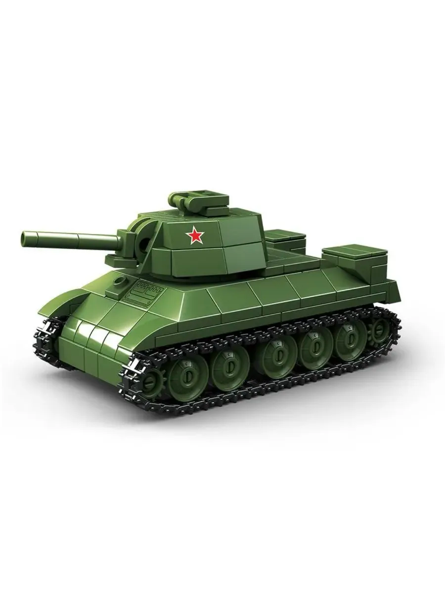 Конструктор Советский средний танк - 415 деталей/совместим с лего/ребенку — фото 1