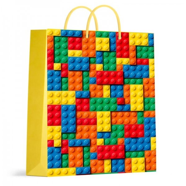 Пакет подарочный глянцевый размер M, "конструктор" Чудо праздник PM-124672-LG