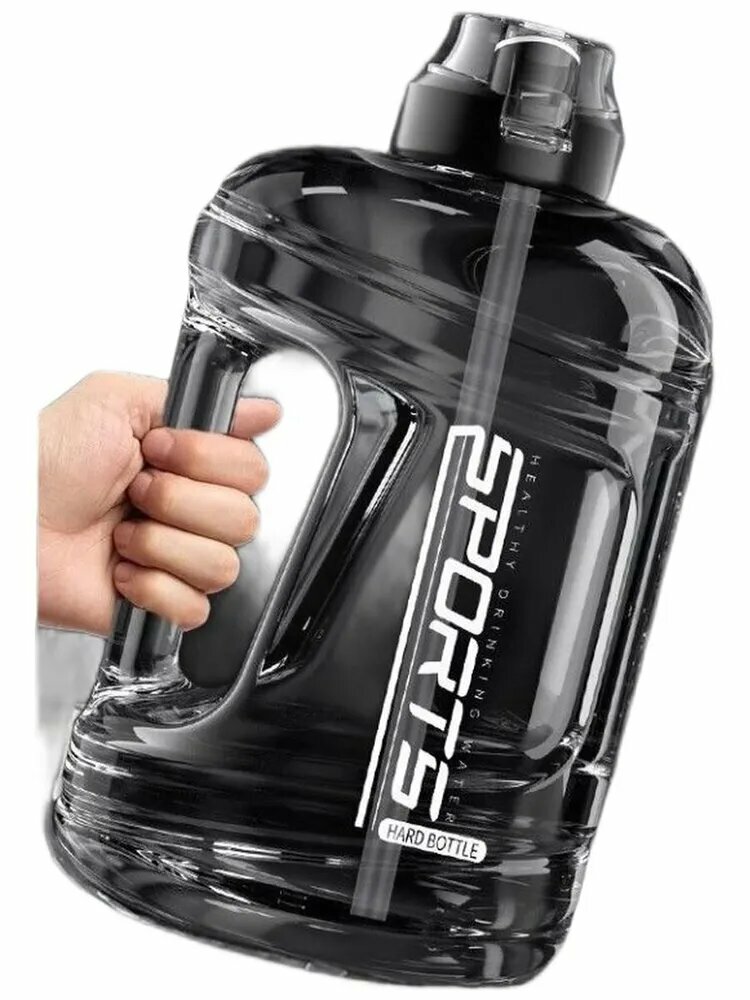 Фляга для воды, 5 л, черная, не содержит Бисфенол А, с ремешком