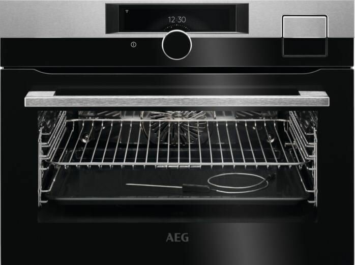 Духовой шкаф электрический AEG KSK998290M, черный/нержавеющая сталь