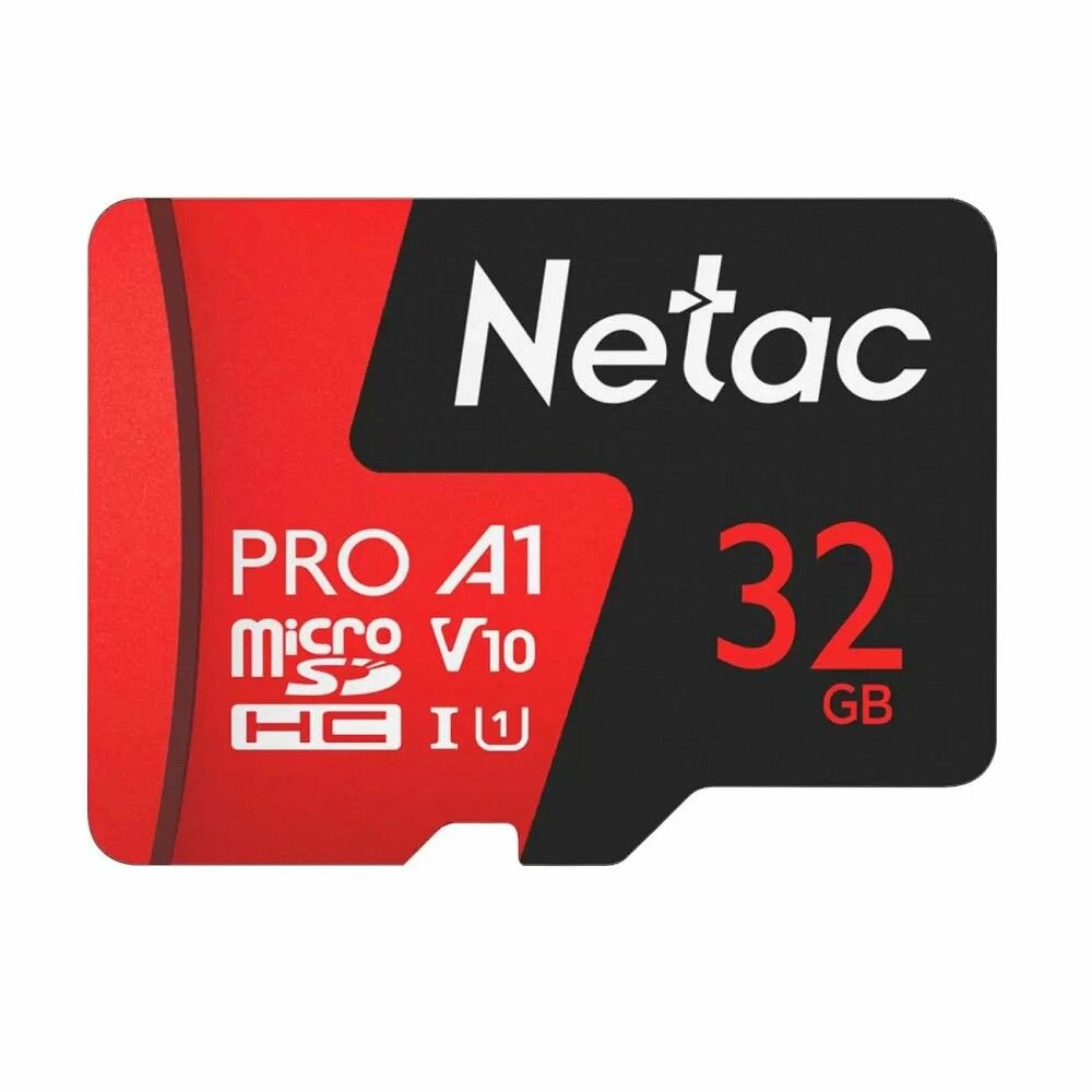 Netac Карта памяти Micro SecureDigital 32GB MicroSD card P500 Extreme Pro, retail version w SD adapter NT02P500PRO - 032G - R