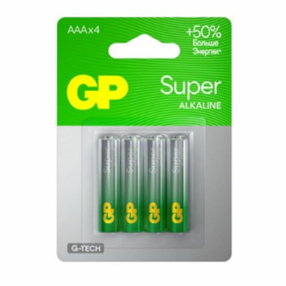 Gp Батарейка 24AA21 - 2CRSBC4 40 160 Super Alkaline G - Tech 4 шт. в уп - ке