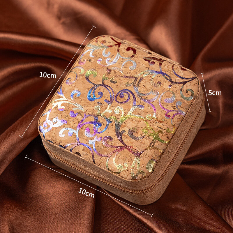 Китайская ретро-портативная шкатулка для драгоценностей из высококачественной пробки в китайском стиле