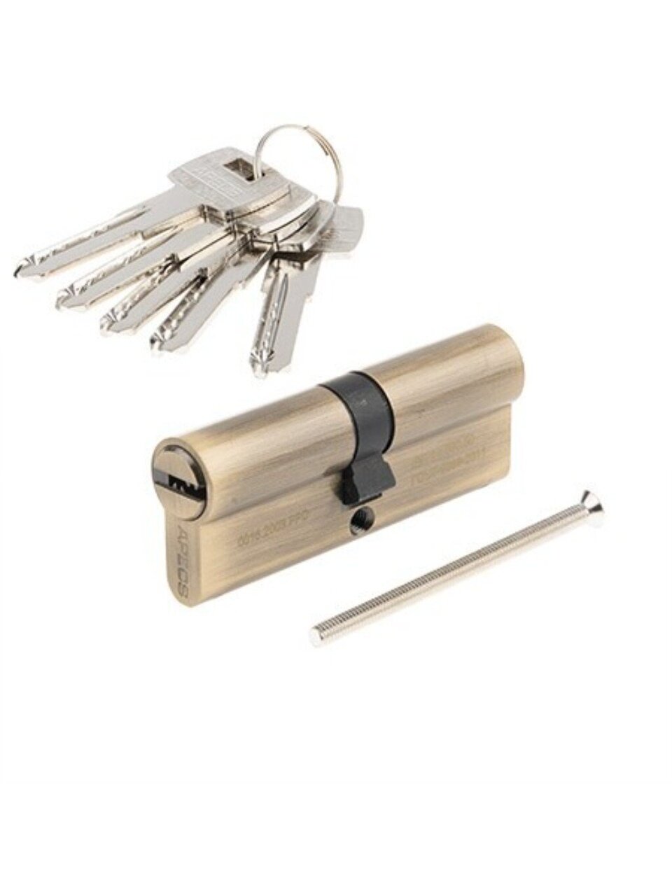 Личинка замка двери Apecs SM-80-AB бронза 80 мм, цилиндр для двери, Китай