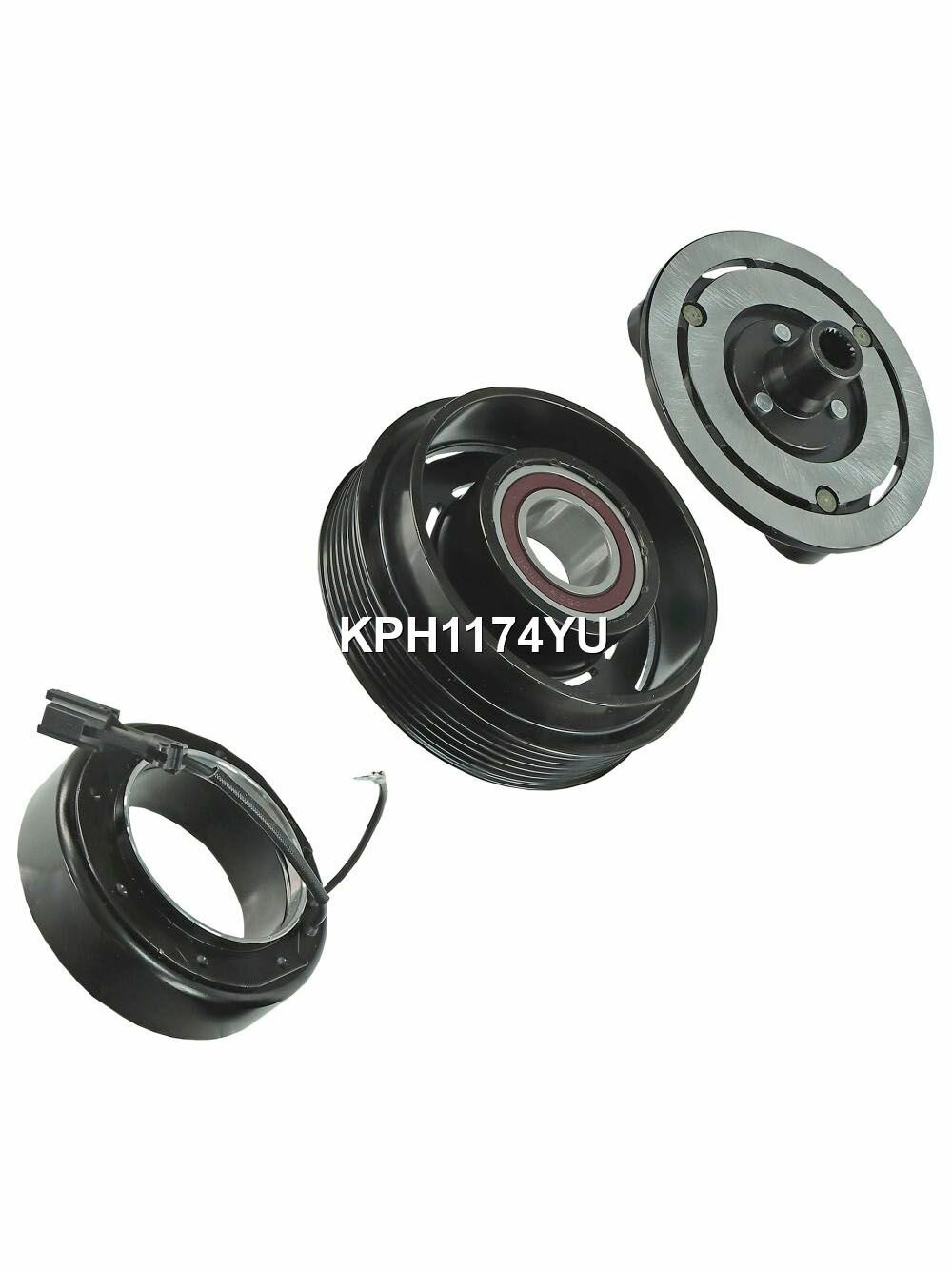 Шкив компрессора кондиционера в сборе Hyundai Santa Fe Trajet Tucson Kia Sportage