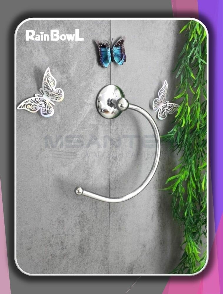 Полотенцедержатель для ванной Rainbowl 2526-2 OTEL Полукольцо - Шар хром