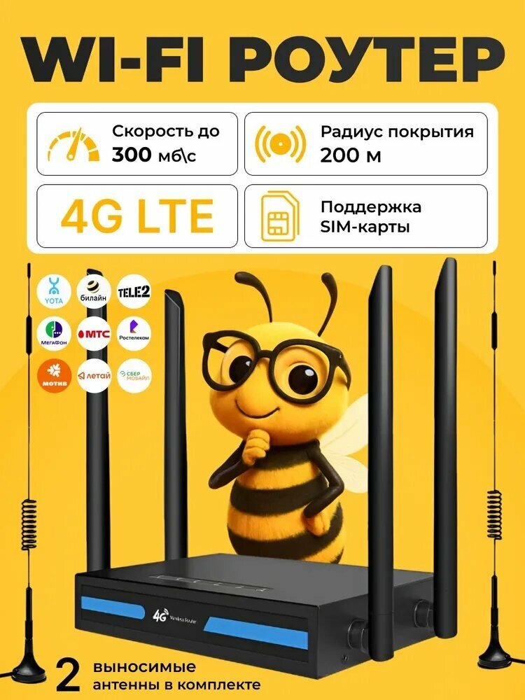 Роутер wifi с сим картой ED 123 выносные антенны