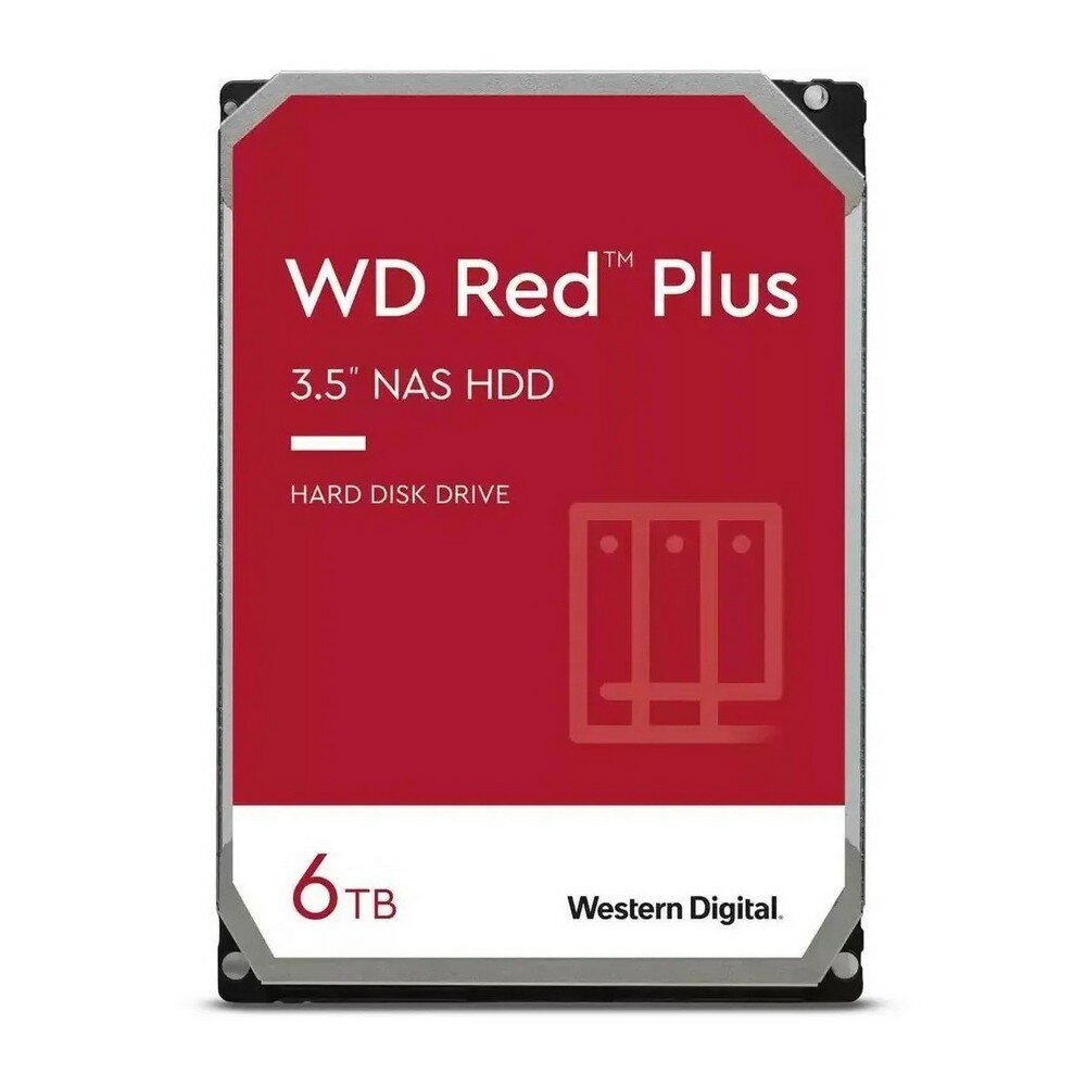 Жесткий диск WD 6Tb NAS Red Plus (3.5", SATA-III, 5400rpm, 256Mb) (WD60EFPX)