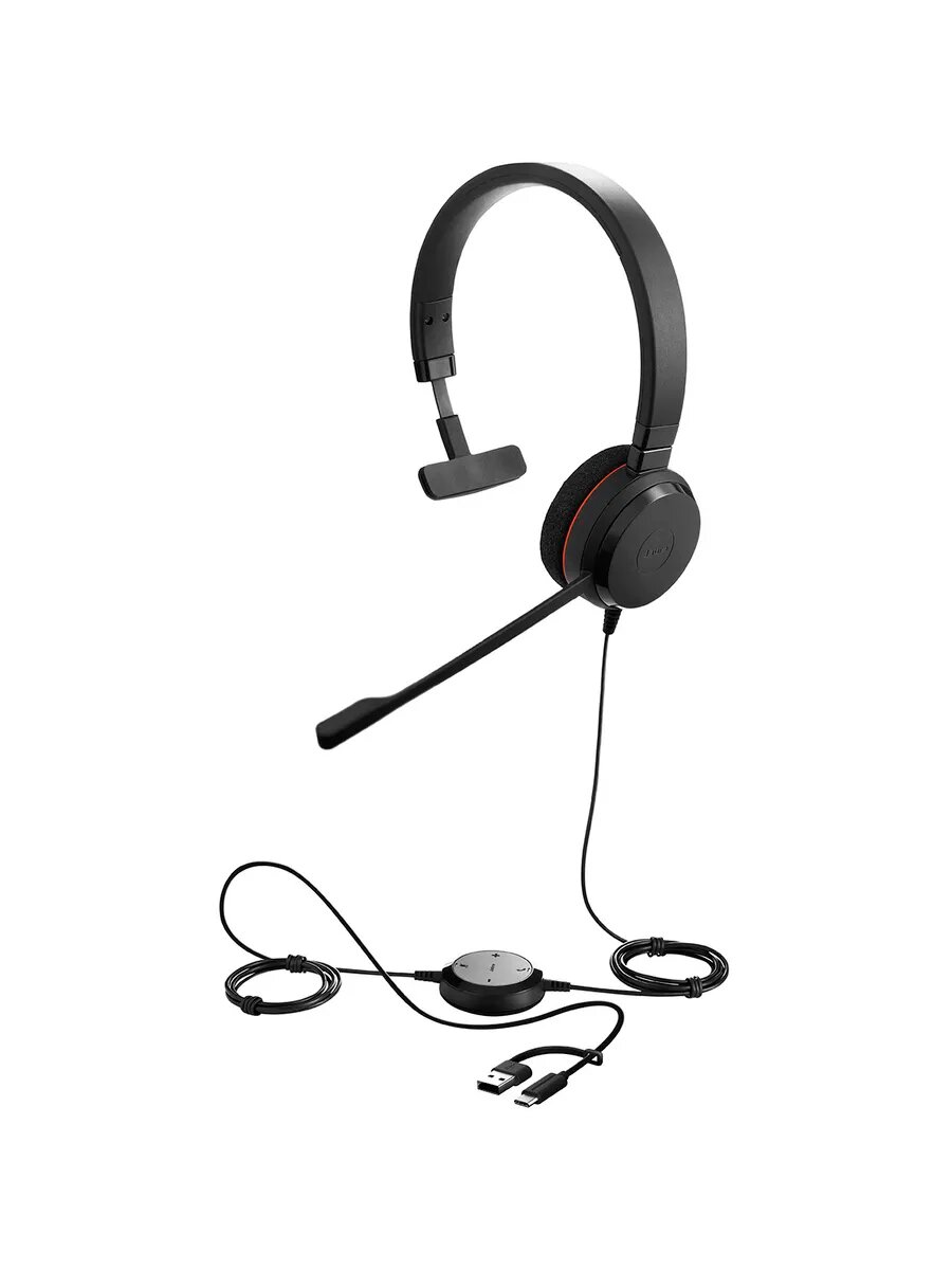 Моногарнитура Evolve 20 Mono MS USB-A USB-C Черный (4993-823