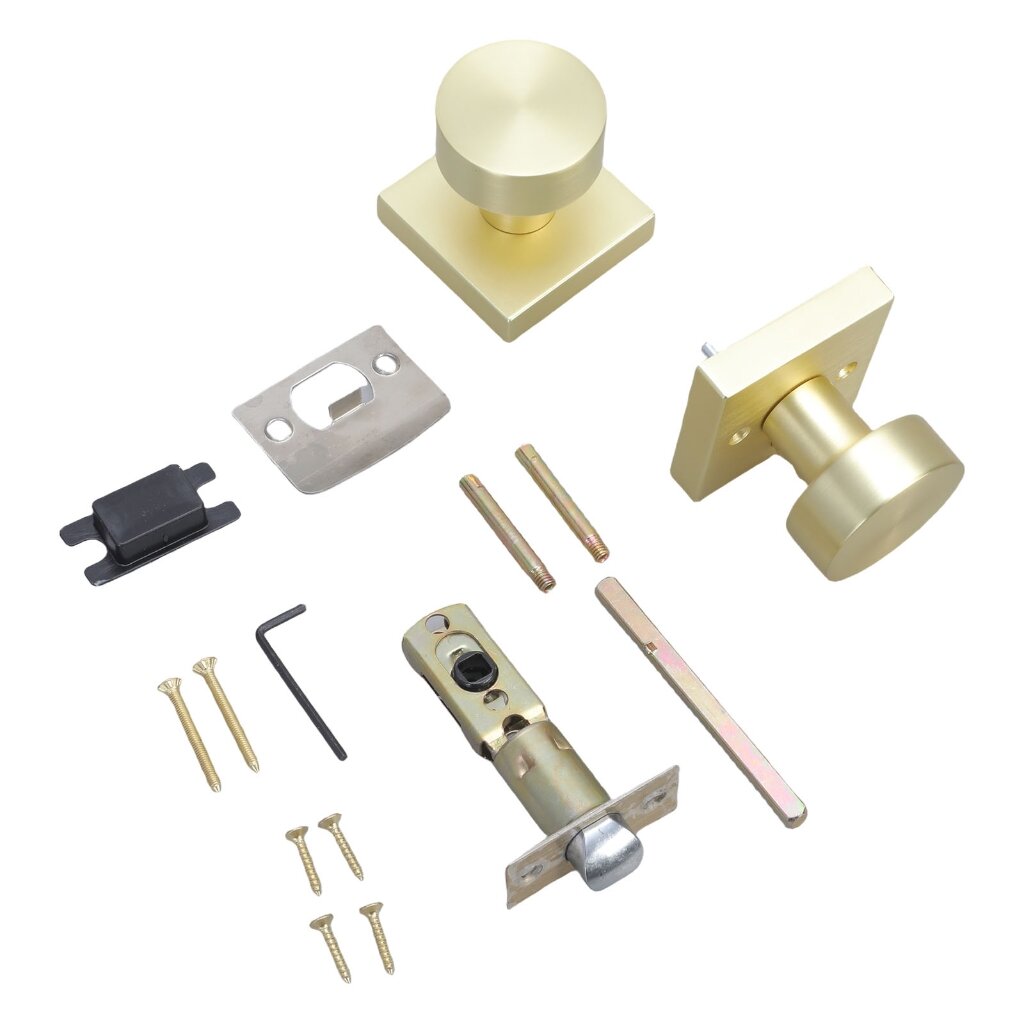 Элегантный дизайн, Атласные Латунные Дверные ручки, Удобные для Обустройства дома