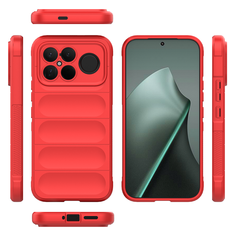 Чехол для Poco F8 Ultra/Сяоми Поко F8 ультра, soft touch, чехол-кардиомонитор, поликарбонат (PC), защита камеры, ударопрочный, усиленные углы, Xiaomi, Poco F8 Ultra, red,