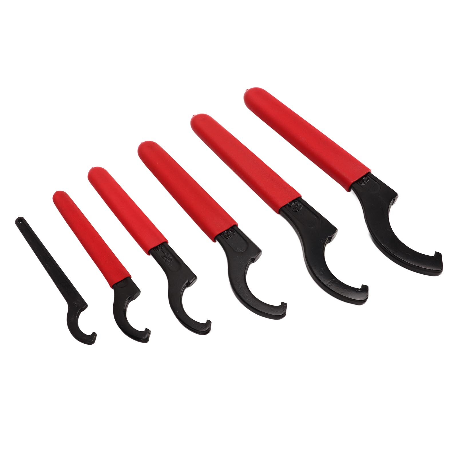 6 шт. гаечные ключи с катушкой C-образной формы, регулировочный ключ для катушки, инструменты из легированной стали с резиновой ручкой