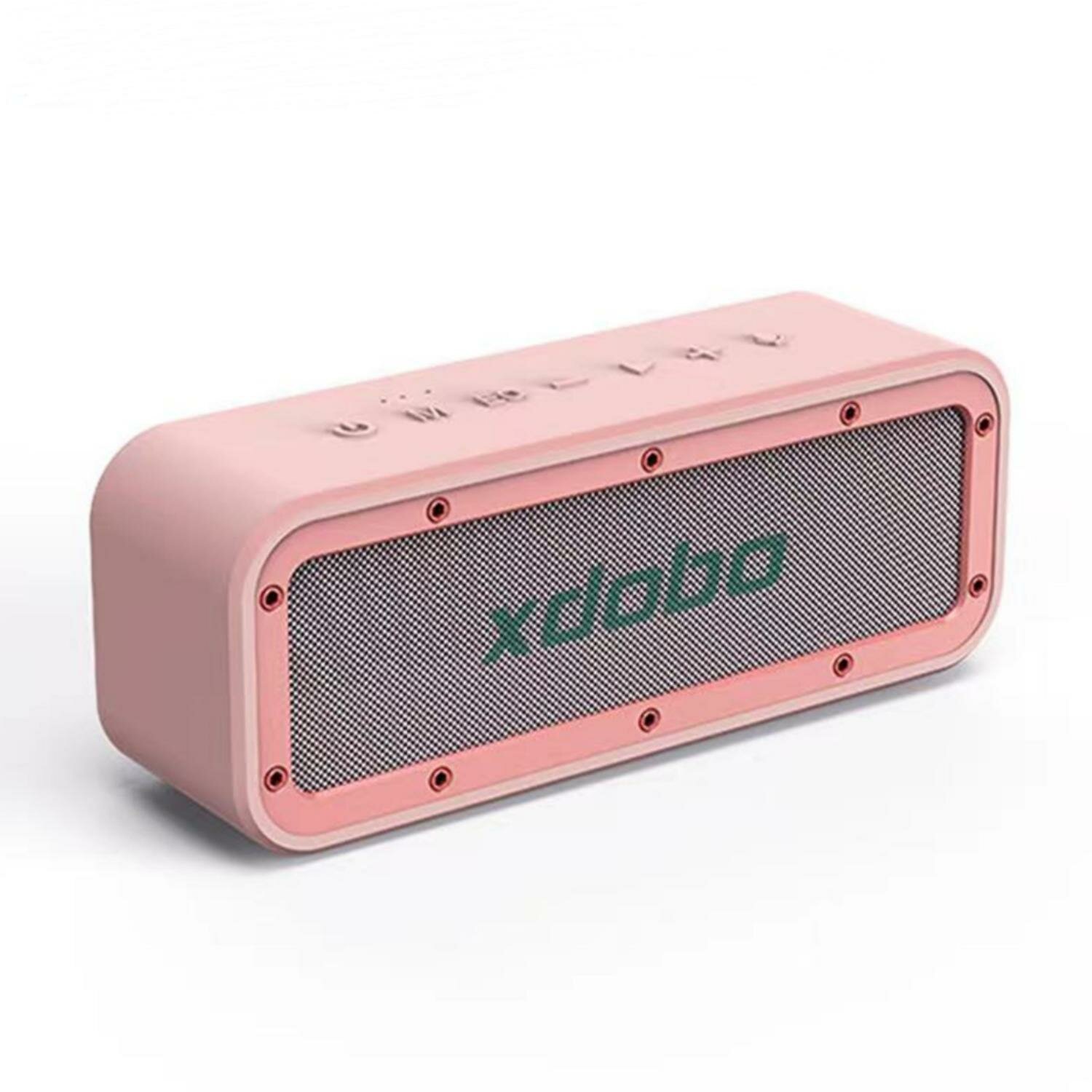 Колонка Bluetooth XDOBO Wake 1983, IPX7 водонепроницаемая, портативный сабвуфер, беспроводная с поддержкой вставки карт, настольная, поддерживает BT5.0/TF-карту/аудио AUX/связь TWS, черный/розовый (выбор цвета)