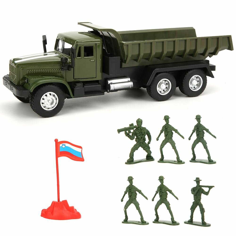 Детская игрушка тягач с подсветкой и звуком, модель грузовика 1:43 с механизмом Pull Back