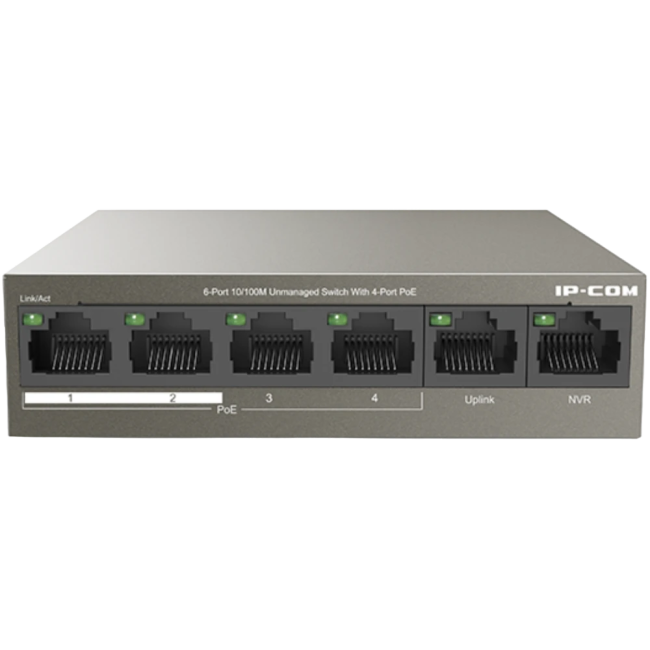 Коммутатор Tenda F1106P-4-63W 6PORT 4POE IP-COM
