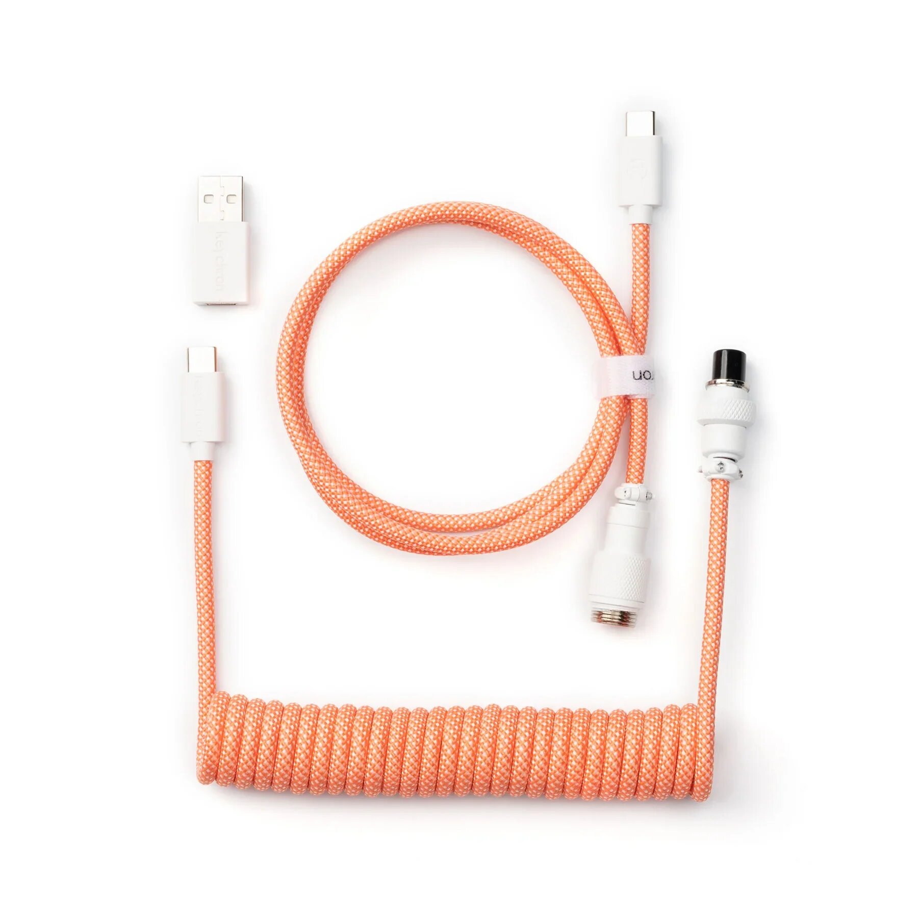 Keychron Спиральный кабель Type-C Pink Orange